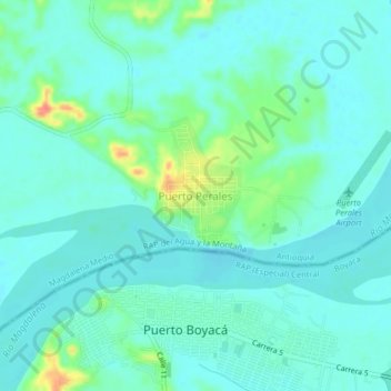 Puerto Perales topographic map, elevation, terrain