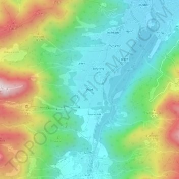 Point topographic map, elevation, terrain