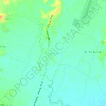 Consolacion topographic map, elevation, terrain