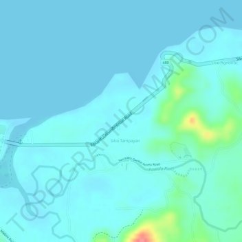 roadside view of Mt.Guiting-Guiting topographic map, elevation, terrain