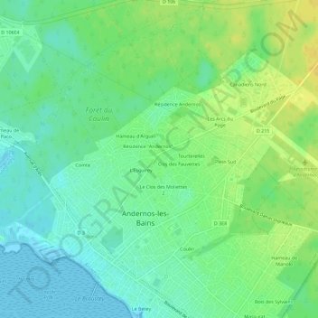 Clos de Coubertin topographic map, elevation, terrain