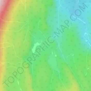 Horsetail Falls topographic map, elevation, terrain