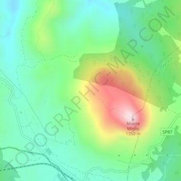 B o s c o d i M o n t e M i g l i o topographic map, elevation, terrain