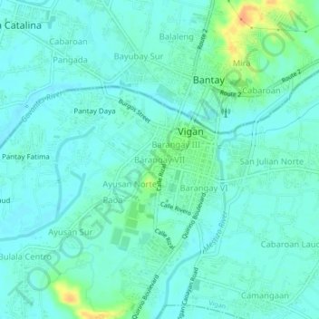 Barangay VII topographic map, elevation, terrain