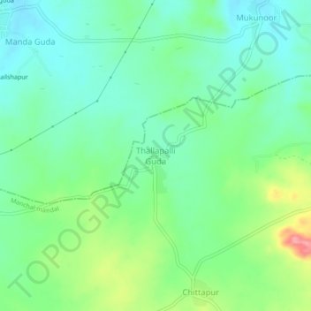 Thallapalli Guda topographic map, elevation, terrain