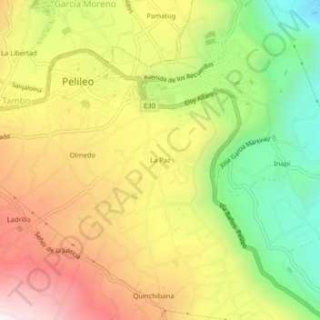 La Paz topographic map, elevation, terrain