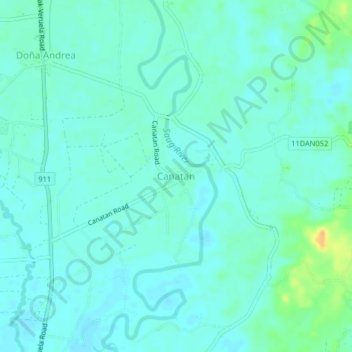 Canatan topographic map, elevation, terrain