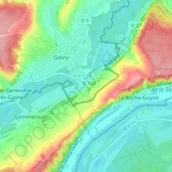 Saint-Eustache topographic map, elevation, terrain