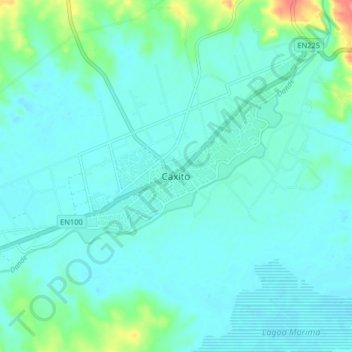 Caxito topographic map, elevation, terrain