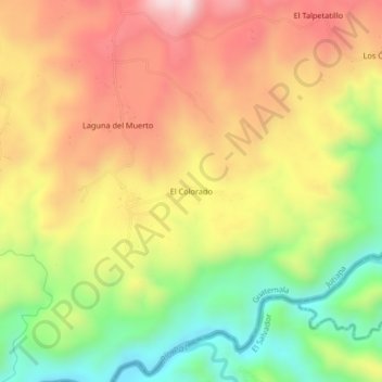 El Colorado topographic map, elevation, terrain