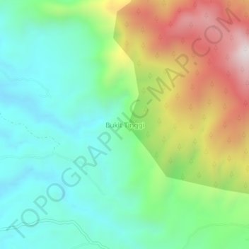 Bukit Tinggi Topographic Map Elevation Terrain