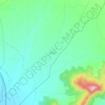 Shawa topographic map, elevation, terrain