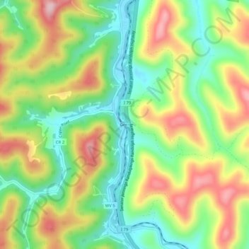 Gem topographic map, elevation, terrain