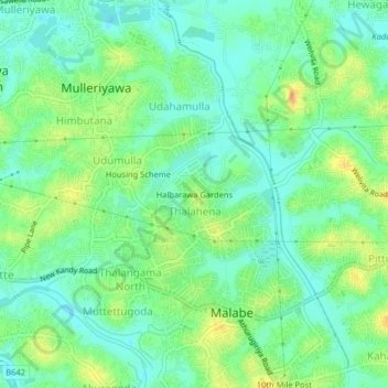 Halbarawa Gardens topographic map, elevation, terrain