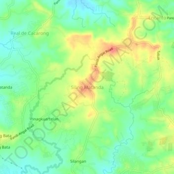 Siling Matanda topographic map, elevation, terrain