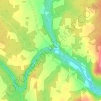 Jackson Falls topographic map, elevation, terrain