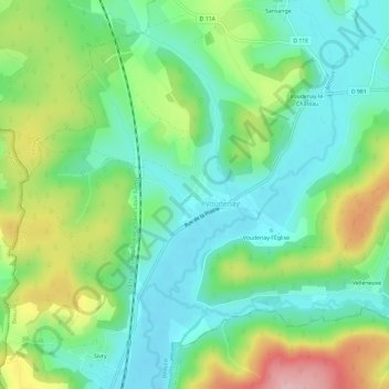 Viscolon topographic map, elevation, terrain