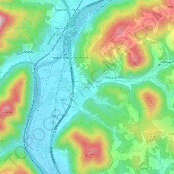 Friesach topographic map, elevation, terrain