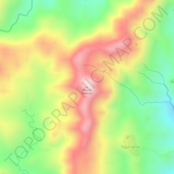 Mount Malinao topographic map, elevation, terrain