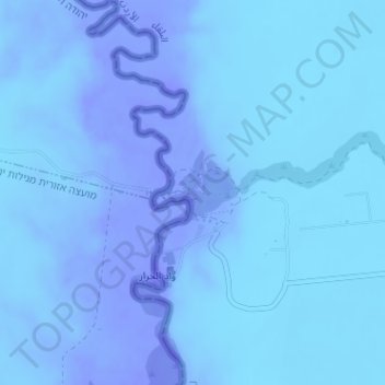 Al Maghtas topographic map, elevation, terrain