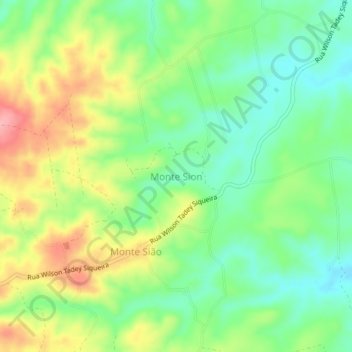 Monte Sion topographic map, elevation, terrain