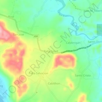 Palta Small topographic map, elevation, terrain
