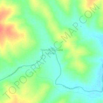 Talamati Bushveld Camp topographic map, elevation, terrain