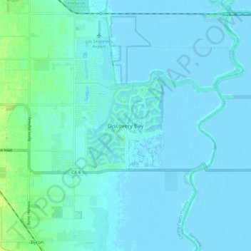 Discovery Bay topographic map, elevation, terrain