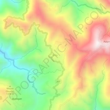 Bila topographic map, elevation, terrain