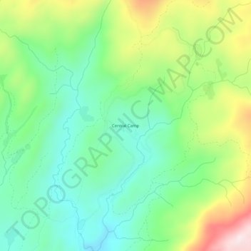 Central Camp topographic map, elevation, terrain