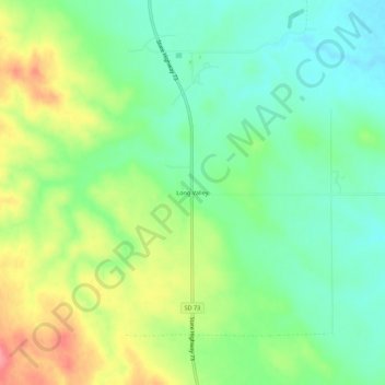 Long Valley topographic map, elevation, terrain