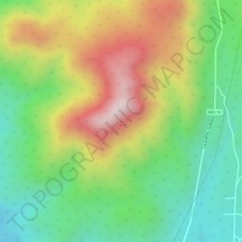 Las Palomas topographic map, elevation, terrain