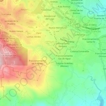 Reserva Territorial topographic map, elevation, terrain