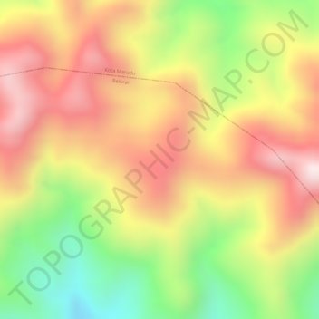 Beluran topographic map, elevation, terrain