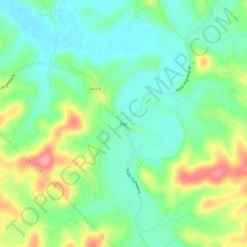 Bay topographic map, elevation, terrain