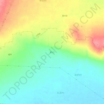 焦村 topographic map, elevation, terrain