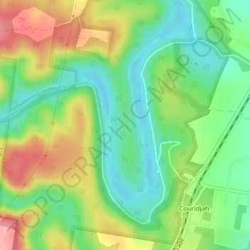 Thirlmere Lakes topographic map, elevation, terrain