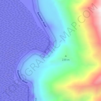 Badwater topographic map, elevation, terrain
