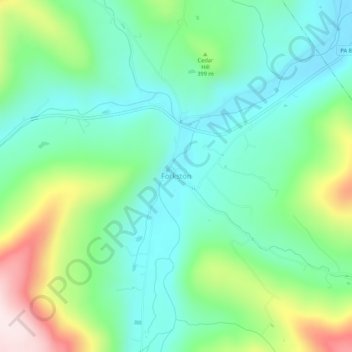 Forkston topographic map, elevation, terrain