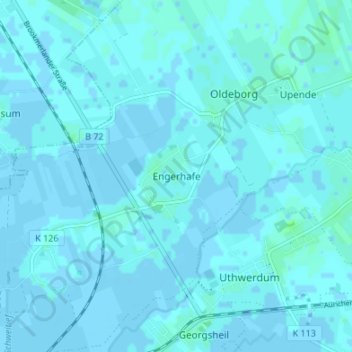Engerhafe topographic map, elevation, terrain