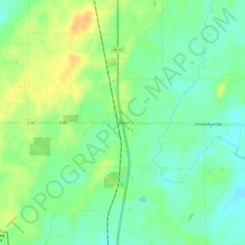 Wallace topographic map, elevation, terrain