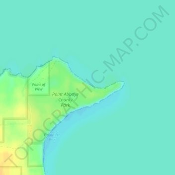 Point Abbaye Natural Area Baraga County Park topographic map, elevation ...