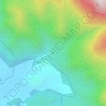 Phlio Waterfall topographic map, elevation, terrain