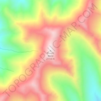 Mount Weld topographic map, elevation, terrain