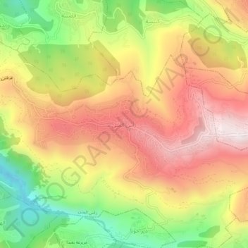 Ras Al Matn topographic map, elevation, terrain