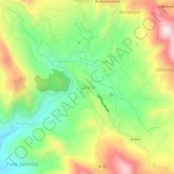 Galaha topographic map, elevation, terrain