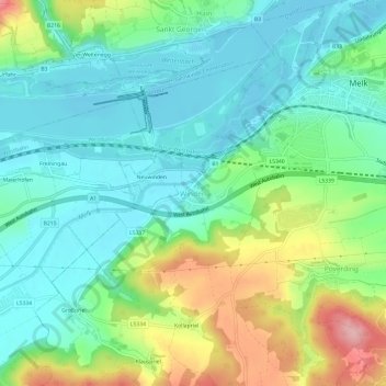 Winden topographic map, elevation, terrain