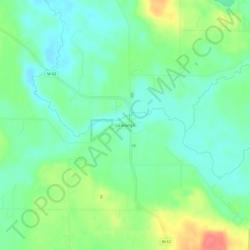 La Grange topographic map, elevation, terrain