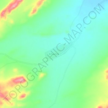 Khamis topographic map, elevation, terrain