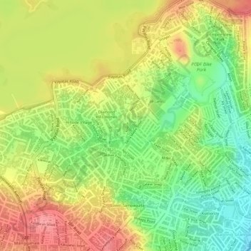 Payatas B topographic map, elevation, terrain